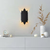 Modern Black Column Wall Light: Ribbed Design | SwiftBeacon