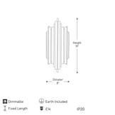 Luxe Golden Column Wall Light: Ribbed Design | SwiftBeacon