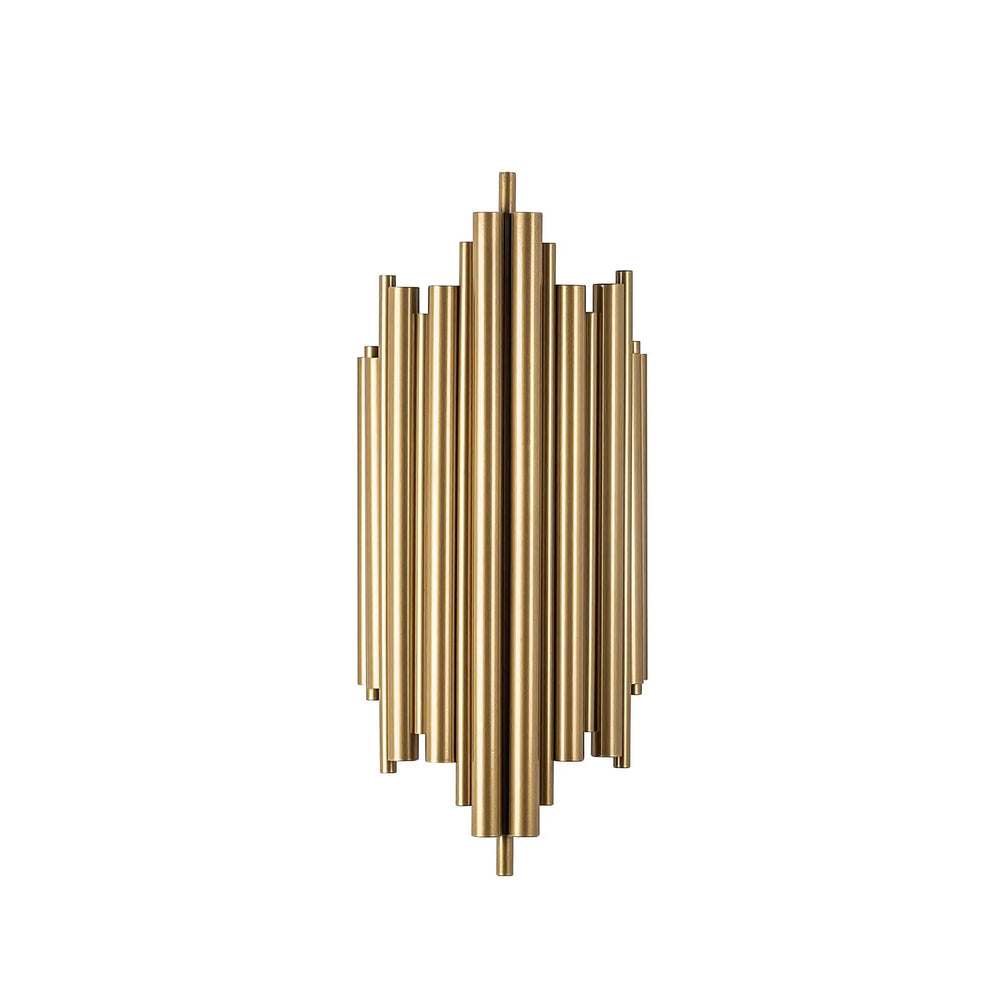 Luxe Golden Column Wall Light: Ribbed Design | SwiftBeacon