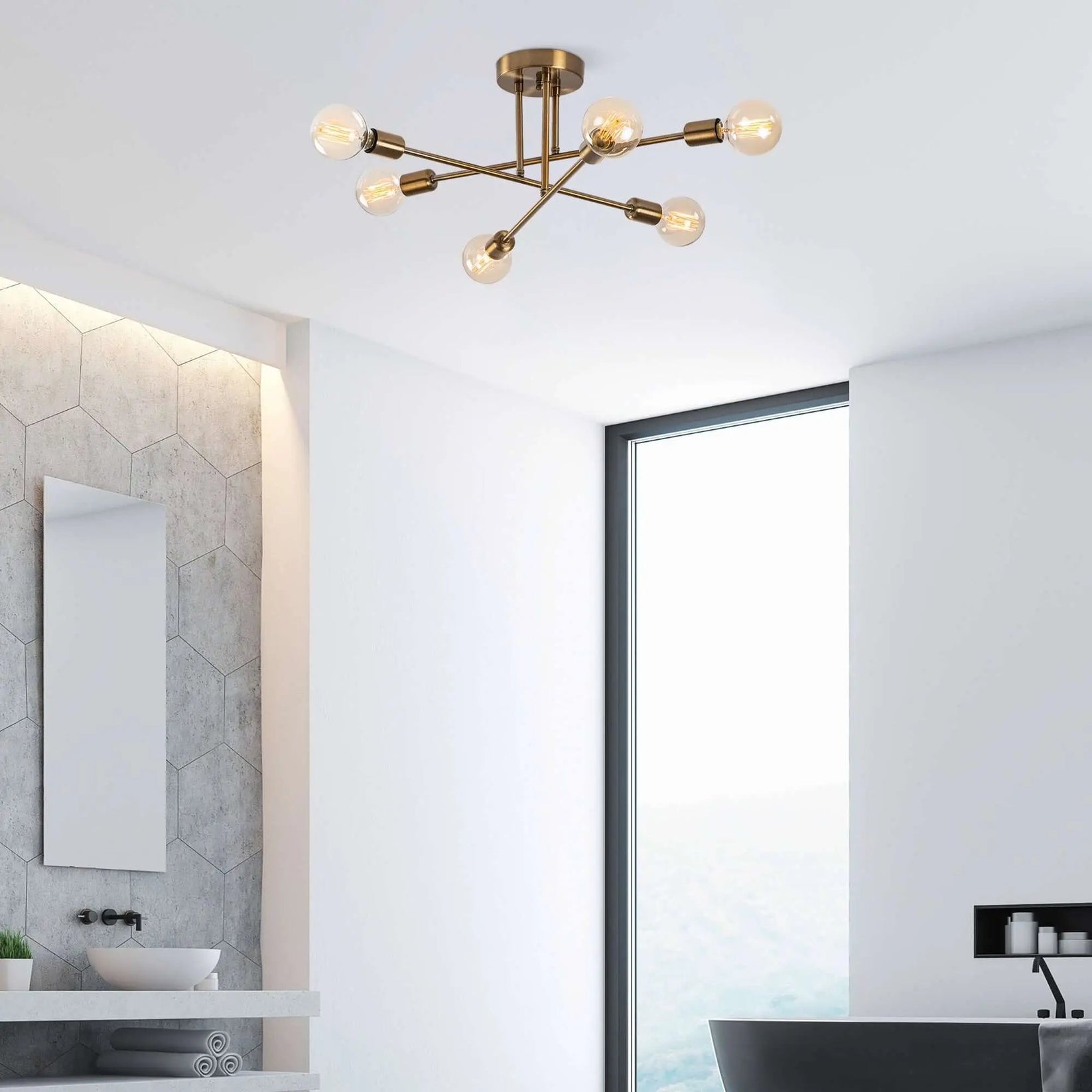 Atomic Branch Chandelier Gold – SwiftBeacon