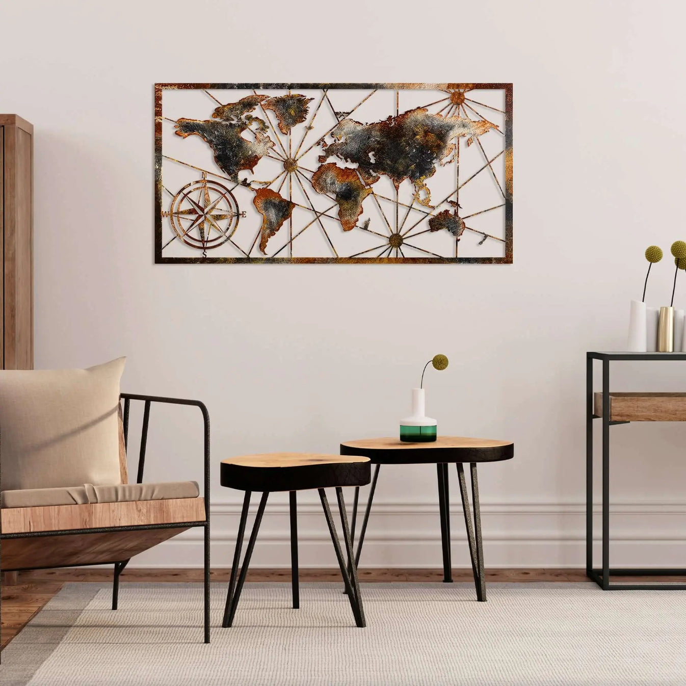 Compass Rose World Map – SwiftBeacon