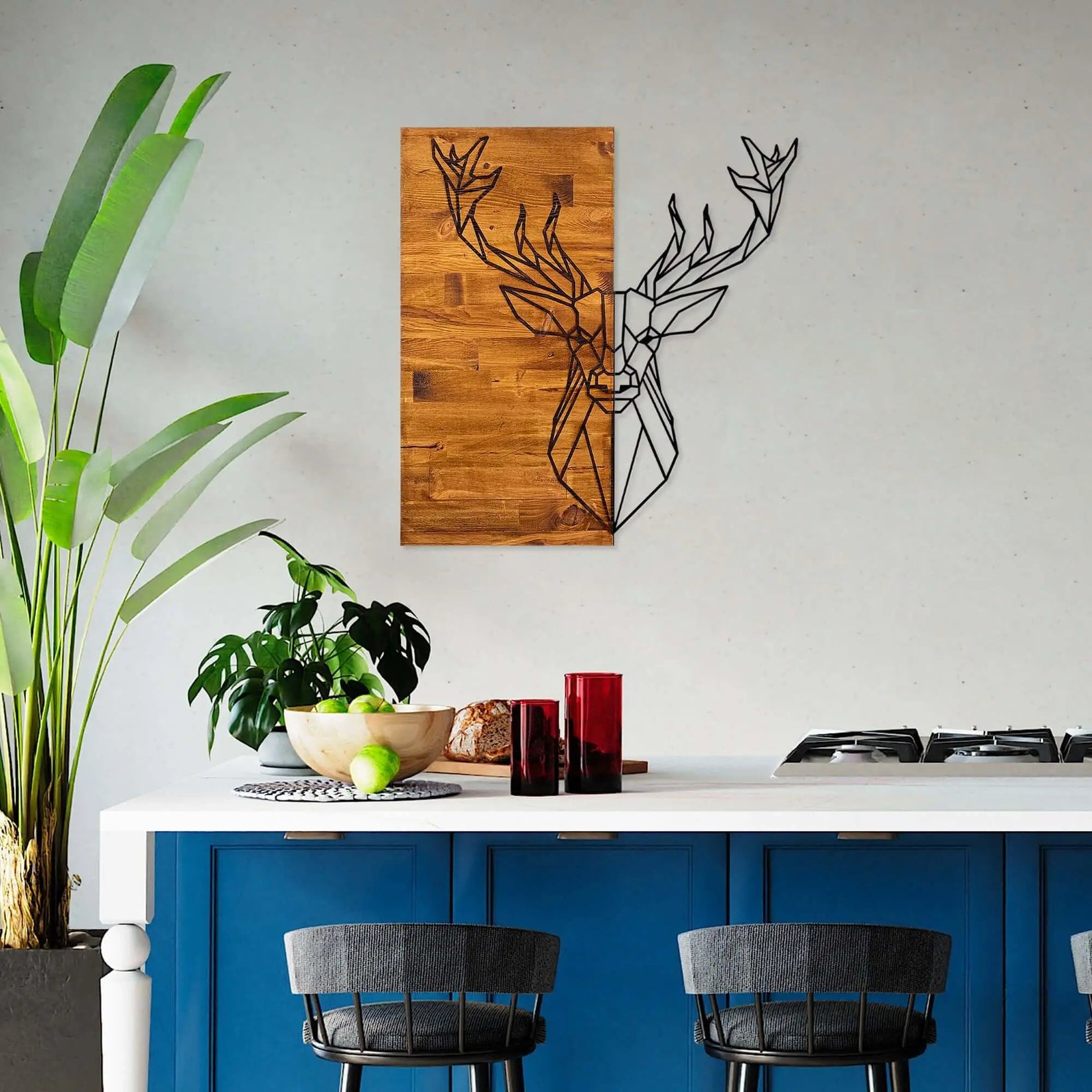 Geometric Stag Wall Art – SwiftBeacon